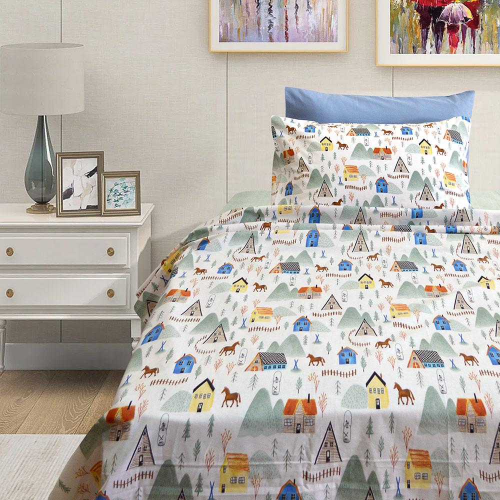 LINO ΠΑΙΔΙΚΑ ΣΕΤ ΣΕΝΤΟΝΙΑ HORSE MINT 160X240 | Lino Home