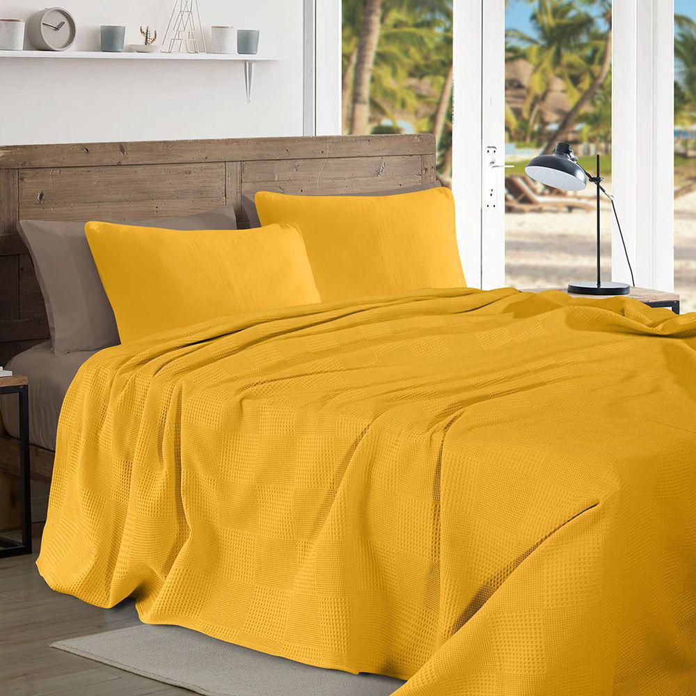 LINO ΚΟΥΒΕΡΤΑ ΠΙΚΕ RENK YELLOW 220X240 | Lino Home
