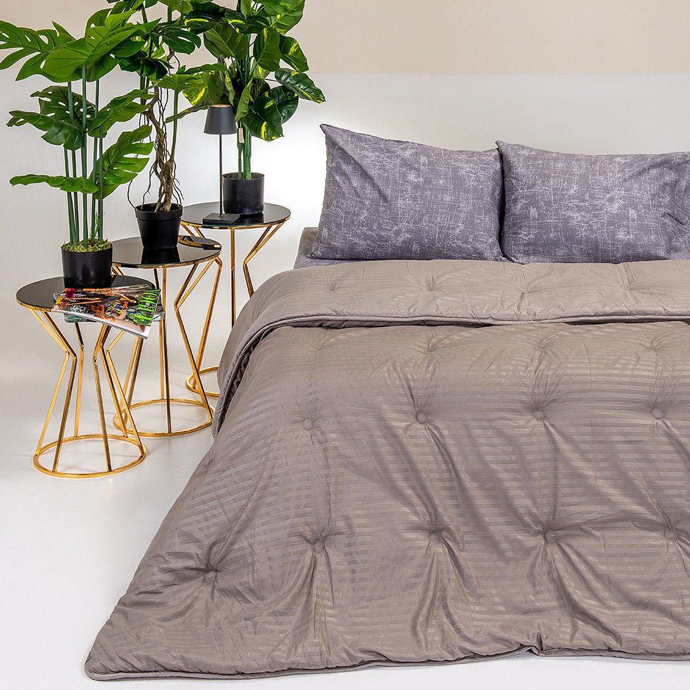 Melinen Παπλωμα Υπερδιπλο Διπλης Οψεως Elle Taupe/light Grey 220x240 ...