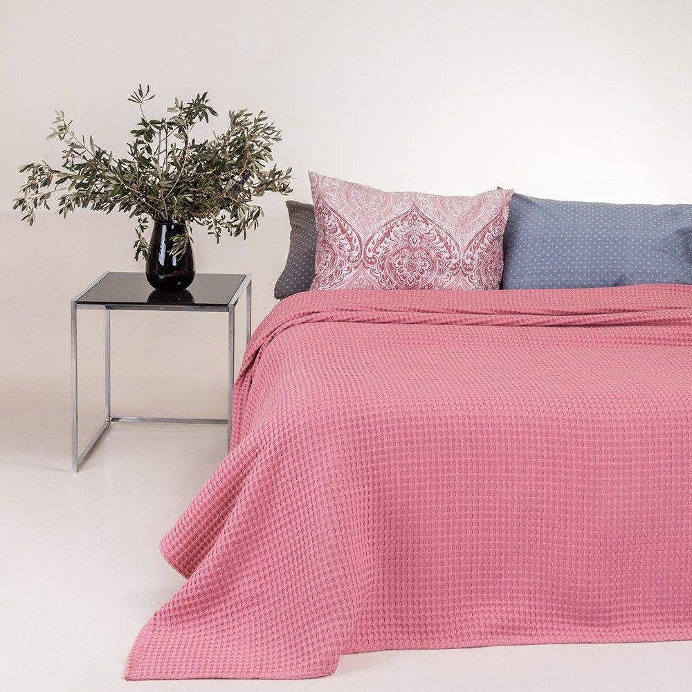 Melinen Home Κουβερτα Πικε Υπερδιπλη Patmos Rose 230Χ240 | Lino Home