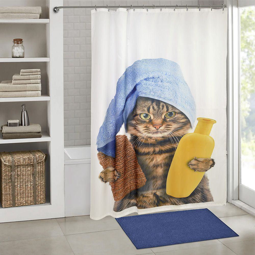 LINO ΚΟΥΡΤΙΝΑ ΜΠΑΝΙΟΥ GATTO 180X200 | Lino Home