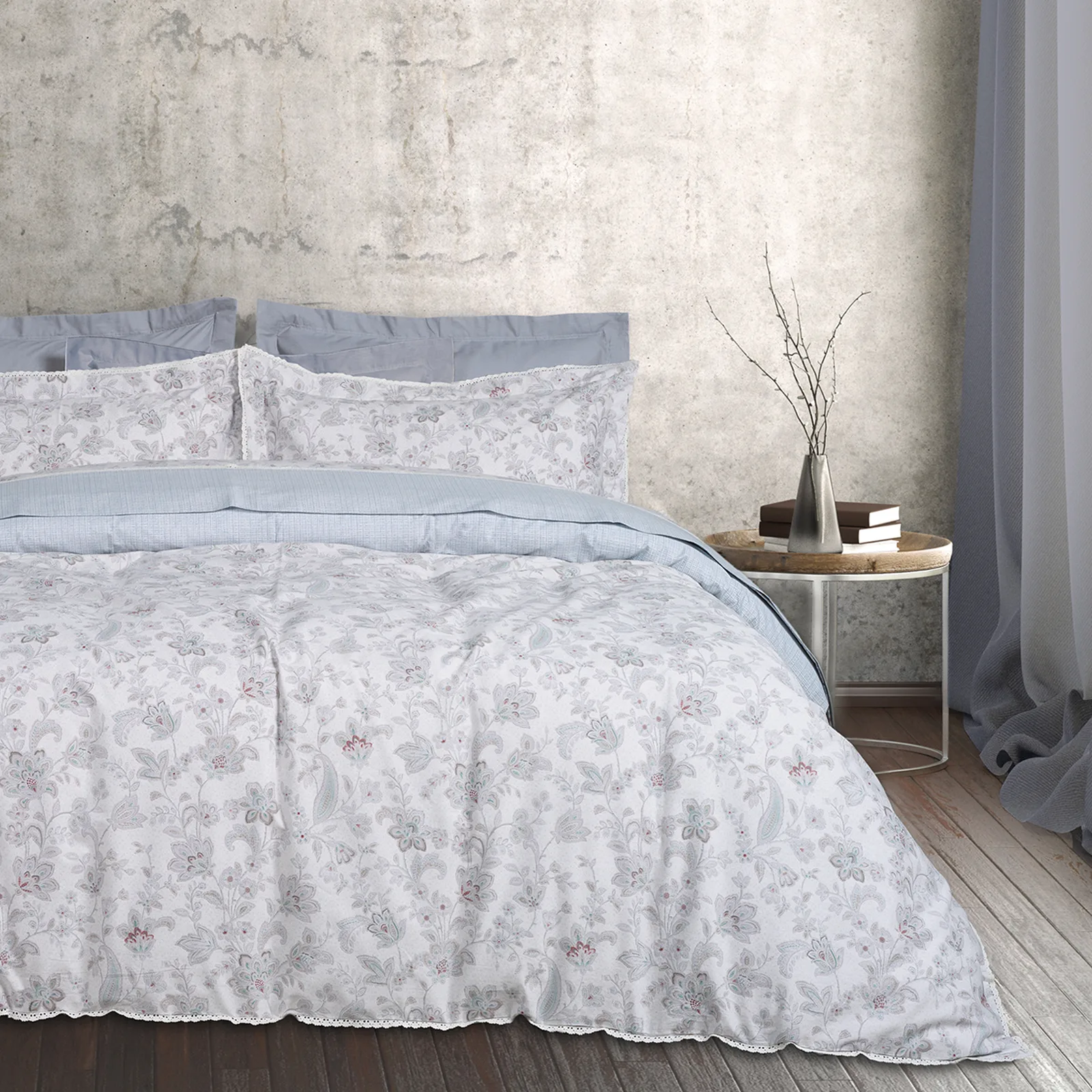 Das Home Σεντονια Σετ Υπερδιπλα Prestige 1684 Bordeaux - Green - Grey ...